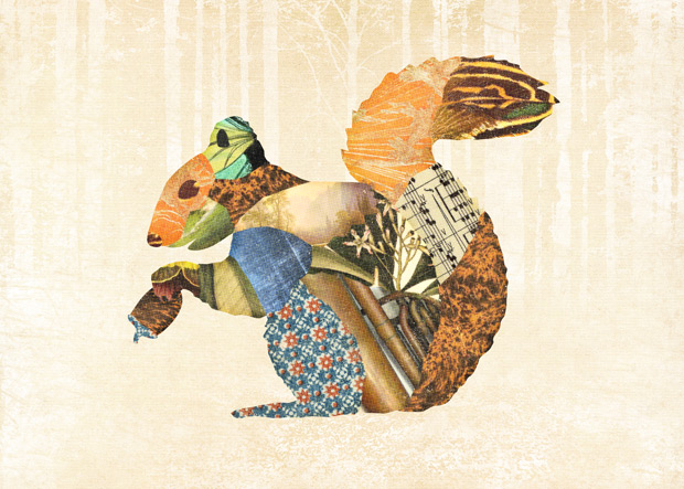 [일러스트/콜라주] Gerren Lamson가 그린 수채화로 그린 콜라주 형식의 동물 일러스트 : 네이버 블로그