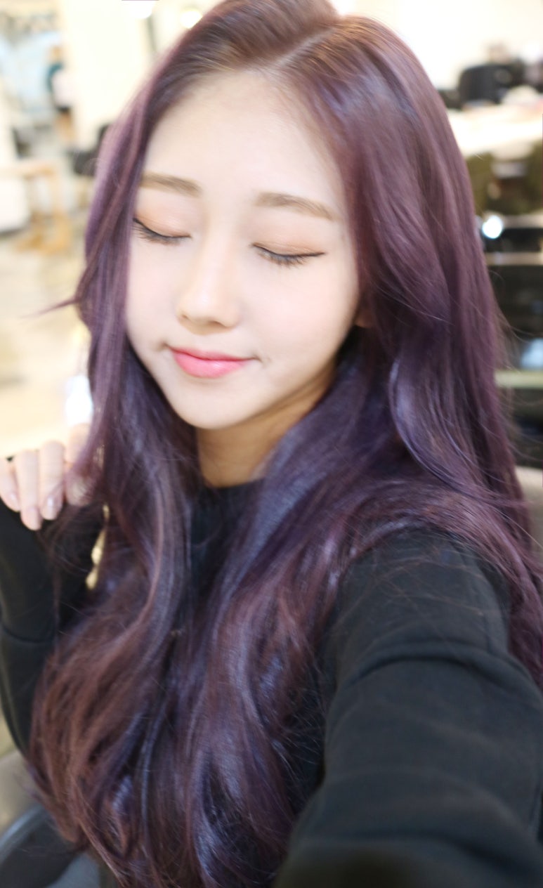여자 머리 염색 ★ 애쉬바이올렛 매력터짐 네이버 블로그