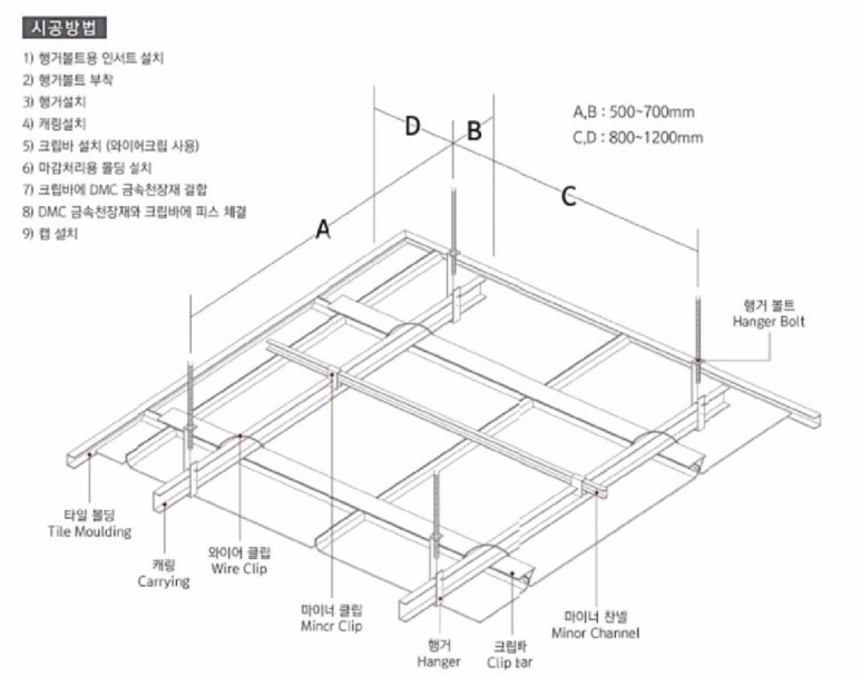 경량철골천정공사 Smc 천장재 알루미늄 천정 대체로 준불연 Dmc금속천장재 추천 디자인 천정마감재 시공사례도 보고 가세요