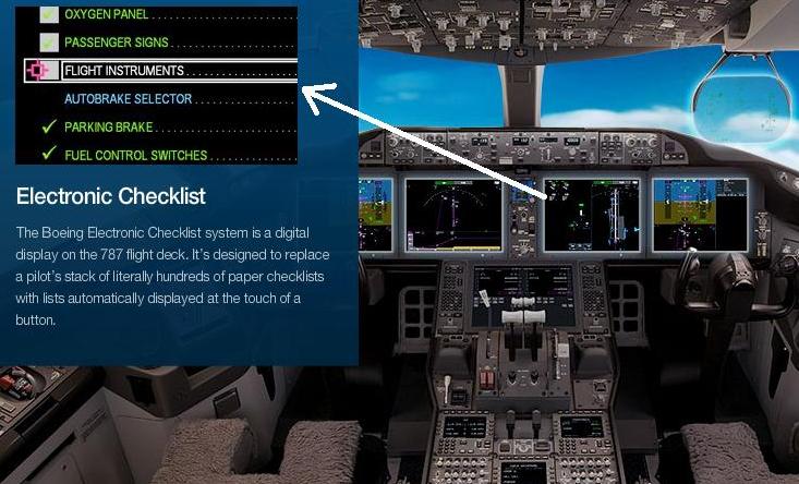 B787 드림라이너의 조종석 기본 옵션 3가지: HUD, EFB, e-Checklist : 네이버 블로그