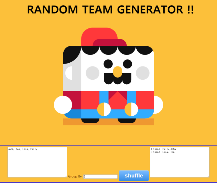 GitHub - xexi/Random-Team-Generator