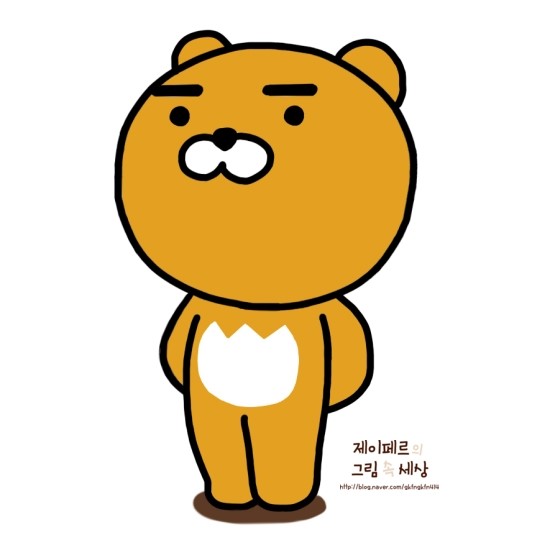 카카오 프렌즈 라이언 캐릭터 그리기 손그림 강좌 : 네이버 블로그